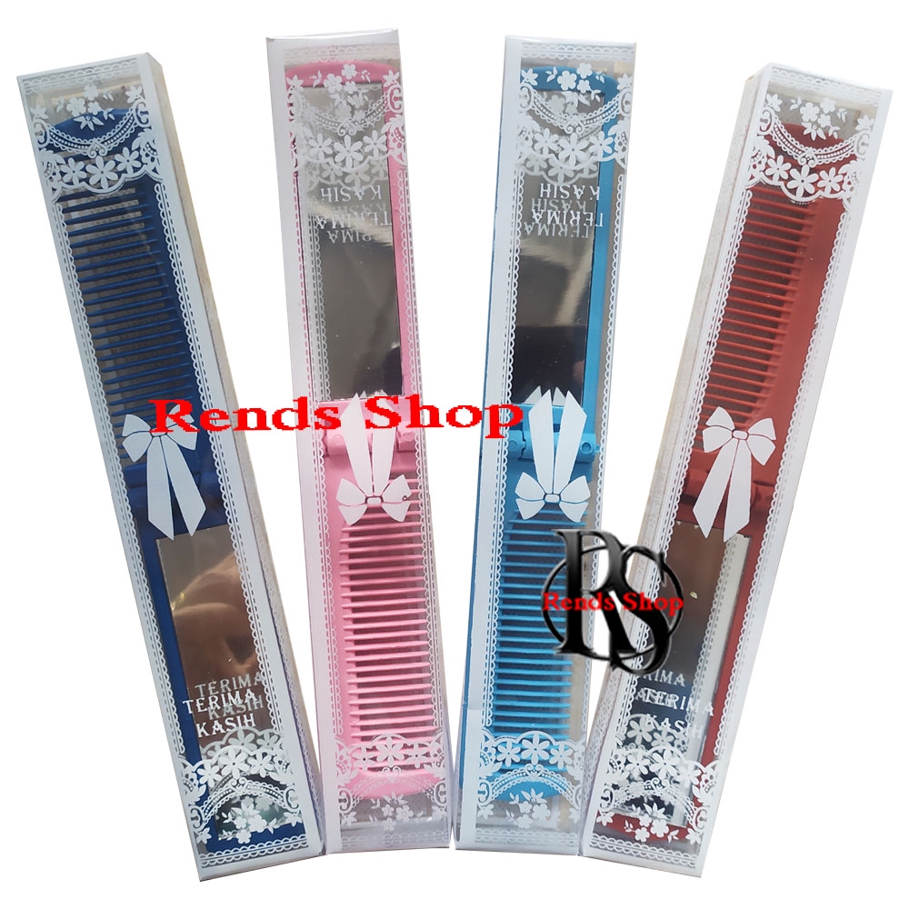 Jual (isi 50) Souvenir Sisir Lipat Kaca Kemasan MIKA motif Hadiah Pernikahan Cermin Murah ...