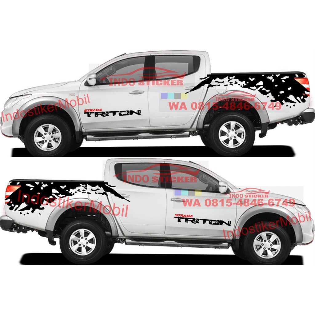 Jual Sticker mobil strada triton stiker sticker mobil mitsubishi triton ...