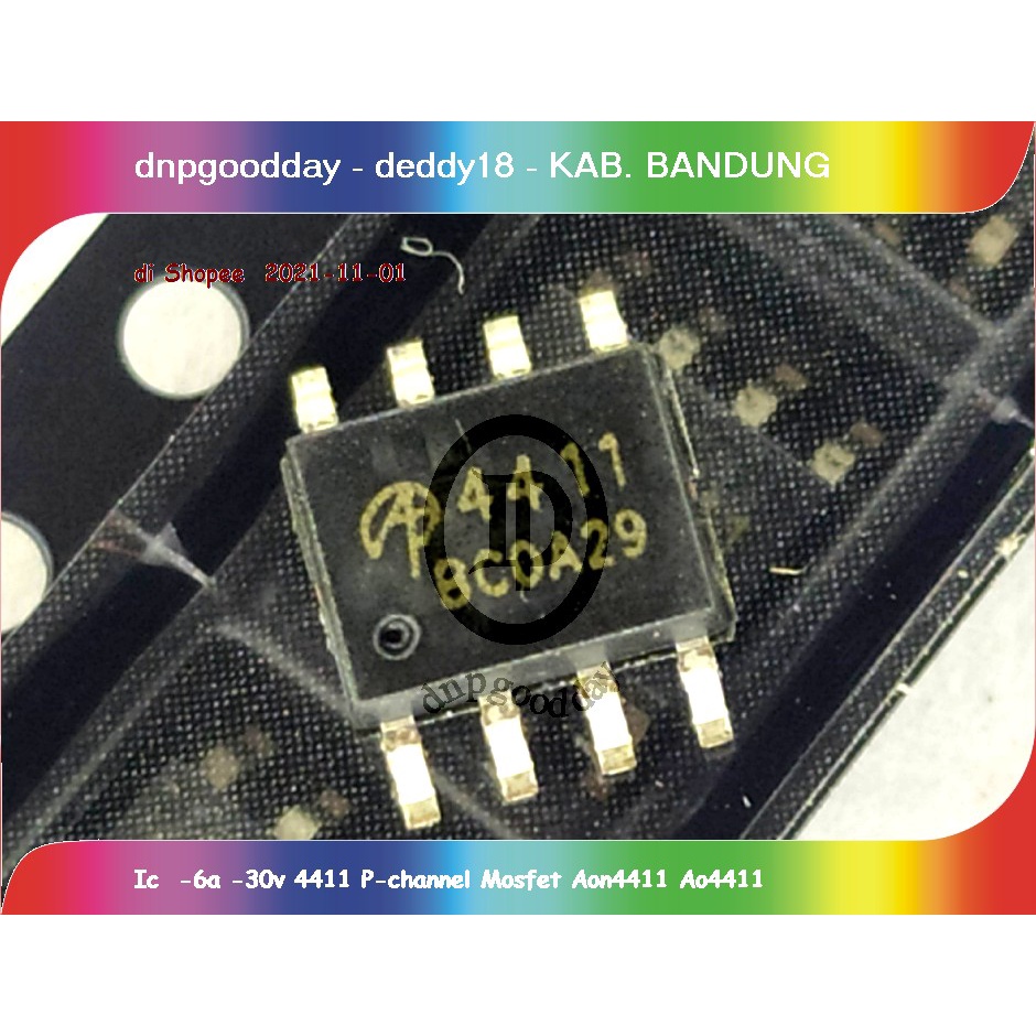 Jual Ic -6a -30v 4411 P-channel Mosfet Aon4411 Ao4411 | Shopee Indonesia