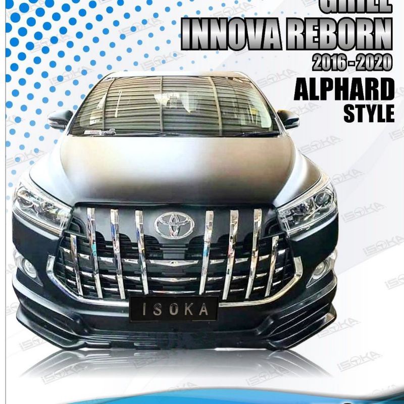 Jual grill innova reborn model Alphard plastik ABS import Taiwan Hitam ...