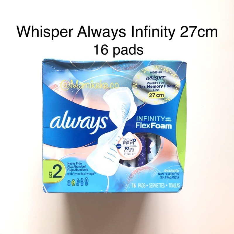 Jual Always Infinity Sanitary Pads 27cm isi 16pcs | Shopee Indonesia