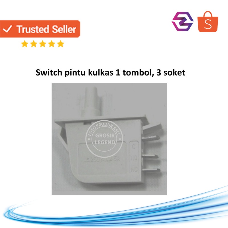 Jual Switch saklar pintu kulkas 1 tombol 3 soket | Shopee Indonesia