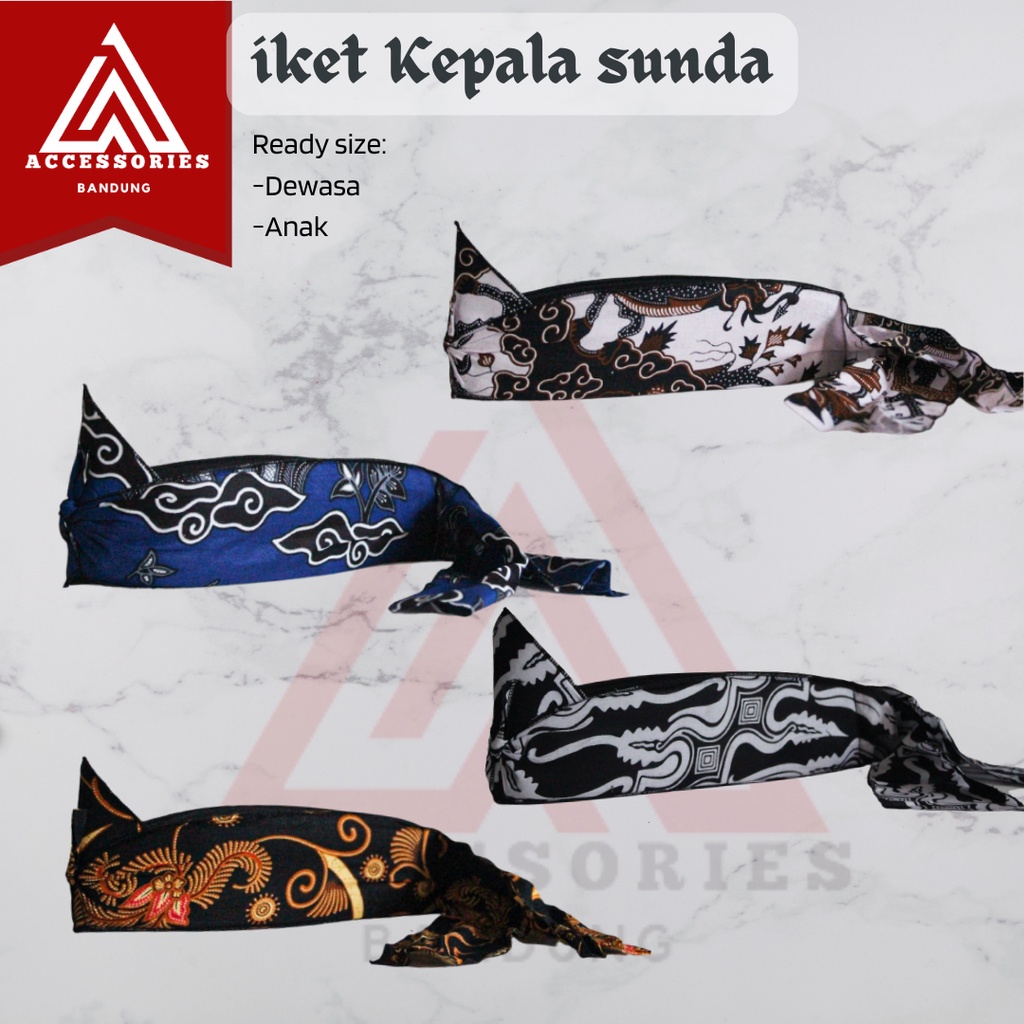 Jual Iket sunda tradisional batik /totopong/mahkuta wangsa model bolong ...