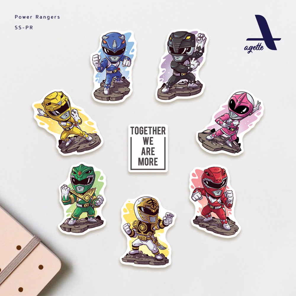 Jual 8 PCS - Stiker Power Rangers - Laminasi - Waterproof Sticker ...