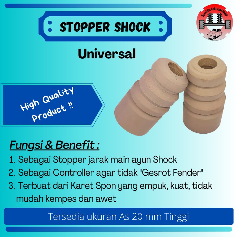 Jual Stopper Shock Stoper Shockbreaker Depan / Belakang Mobil as 20 mm ...