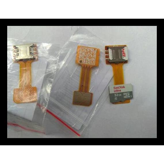 Jual Promo !! Dual Nano Sim Converter Extender Hybrid Sd Card Slot ...