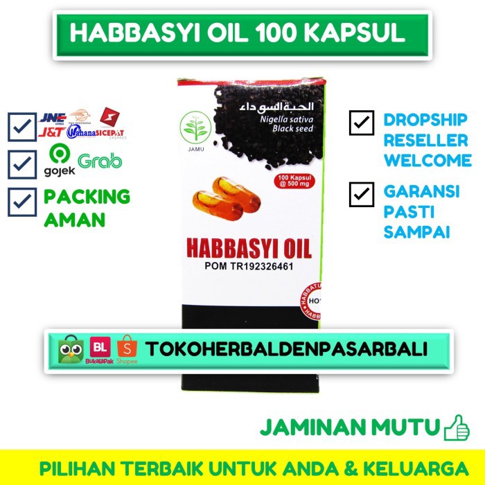 Jual Habbasyi Oil - Minyak Habbatussauda 100 Kapsul Black Seed Oil Cair ...