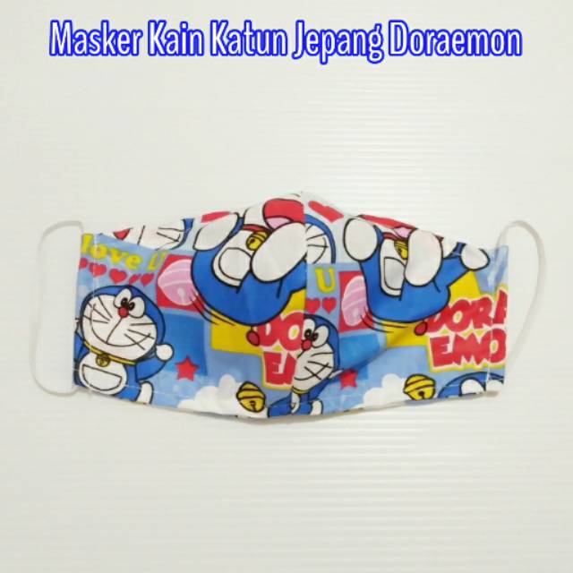 Jual Masker kain pelindung mulut dan hidung katun doraemon | Shopee ...