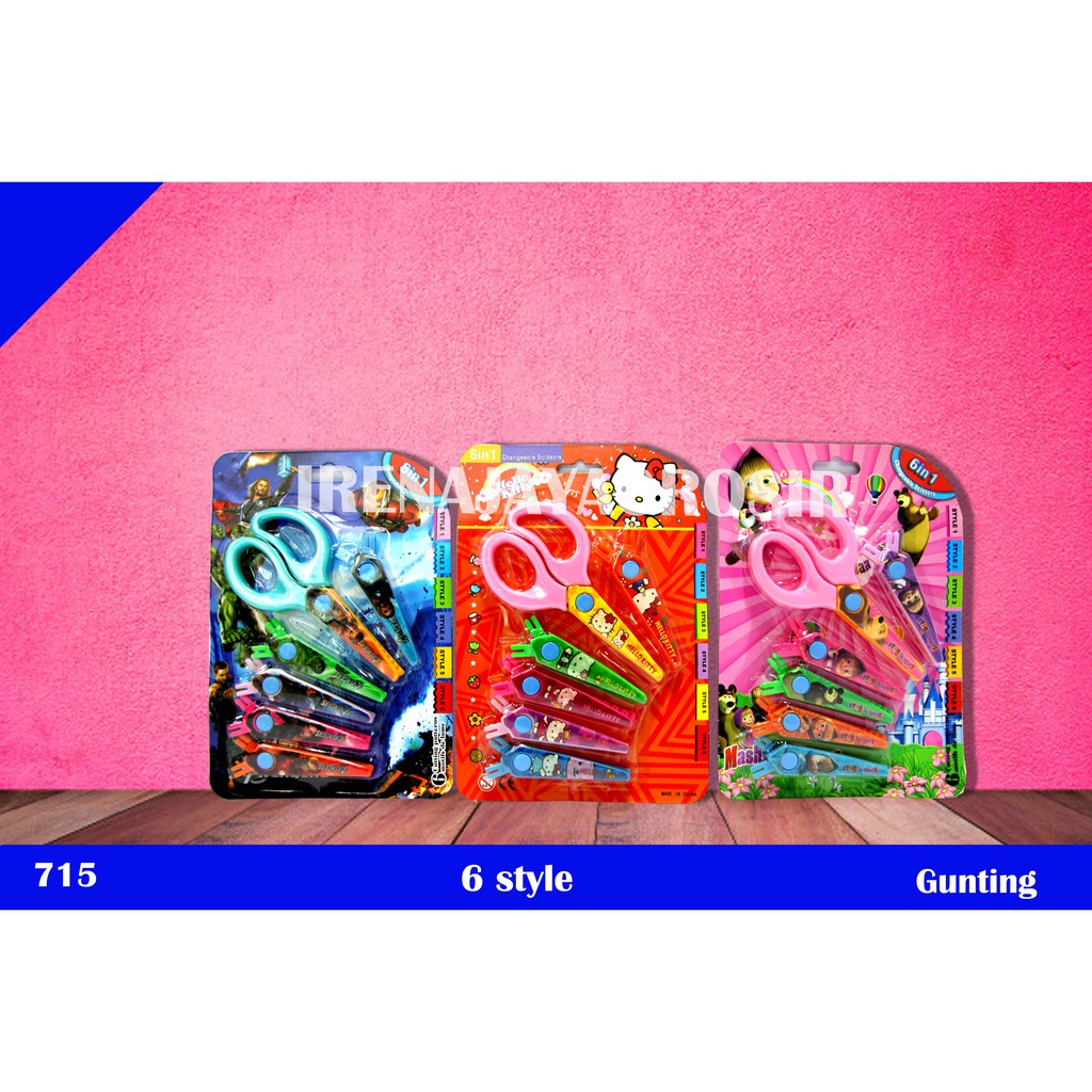 Jual Gunting Anak Plastik lucu 6 model / Gunting Plastik / Gunting Lucu ...