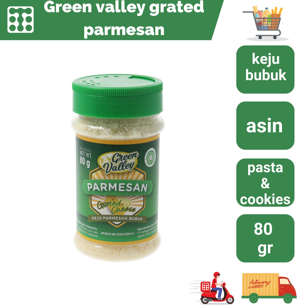 Jual Green Valley Grated Parmesan 80Gr | Shopee Indonesia