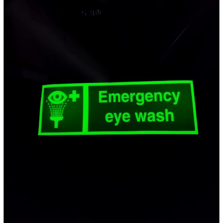 Jual STIKER SAFETY SIGN EMERGENCY EYE WASH / STICKER SAFETY GLOW IN THE ...