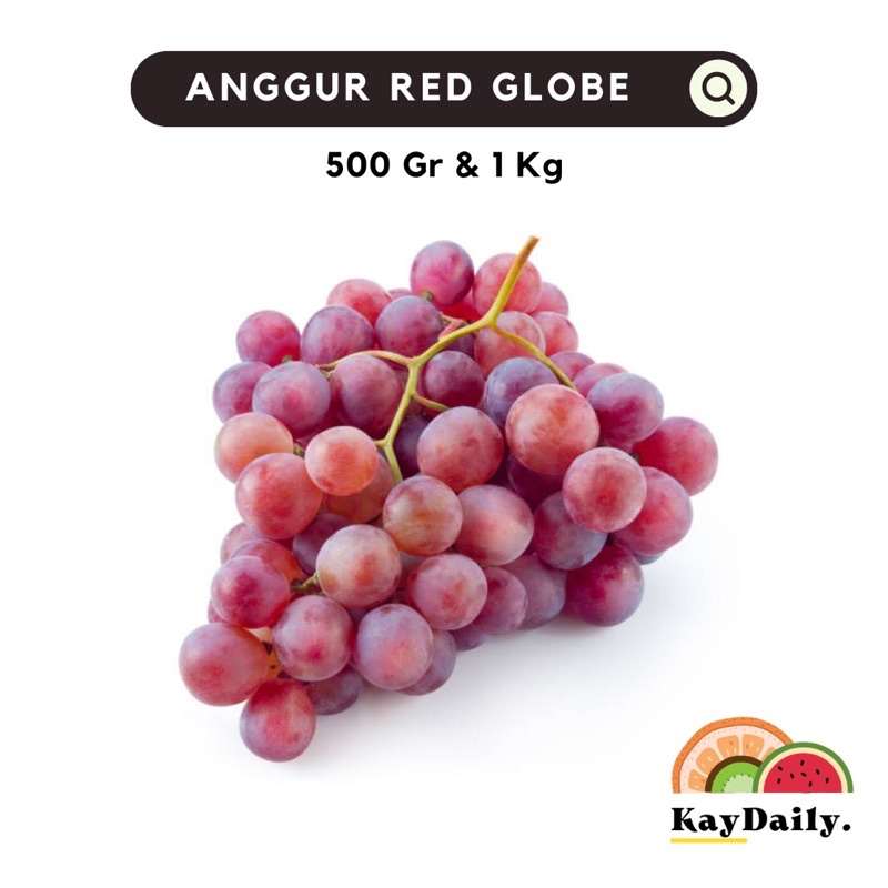 Jual BUAH ANGGUR MERAH RED GLOBE RRC IMPOR (BIJI) | Shopee Indonesia