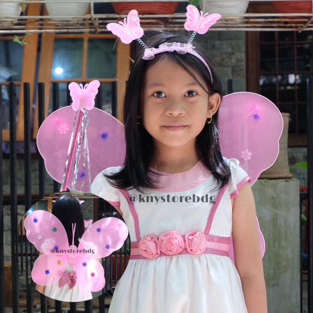 Jual [155] 1 SET SAYAP PERI KUPU KUPU+BANDO+TONGKAT (BACA DESKRIPSI ...