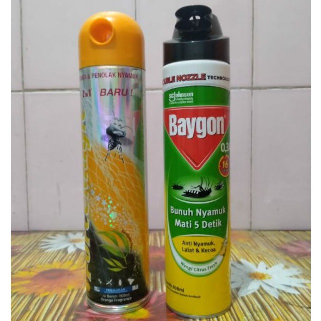 Jual Spray Semprotan Anti nyamuk, lalat, dan kecoa Baygon, dan Force ...