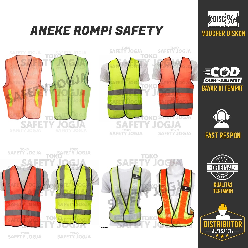Jual Rompi safety / Proyek Kerja 4 Jenis Harga Murah | Shopee Indonesia
