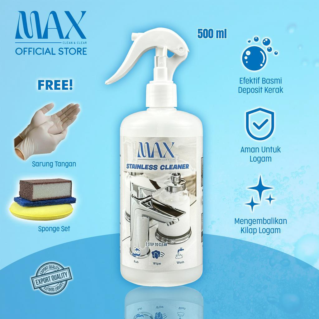 Jual MAX CLEAN STAINLESS CLEANER CAIRAN PEMBERSIH KERAK KRAN STENLIS ...