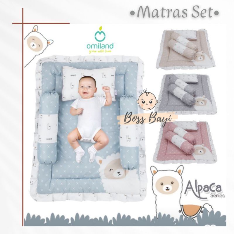 Jual OMILAND - Matras Set / Alas Tidur Bayi Bantal Guling Set Alpaca ...