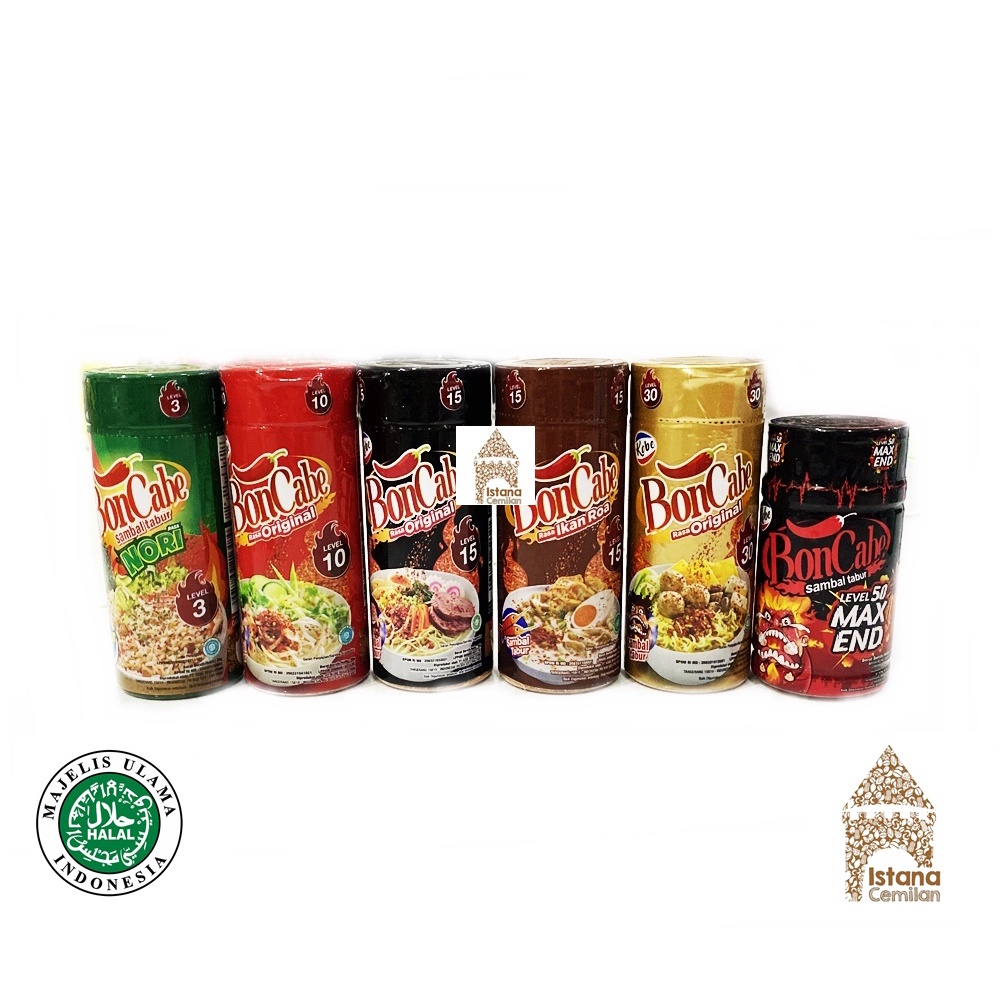 Jual Kobe Bon Cabe Sambal tabur BOTOL Level Lv 3 Nori / 10 / 15 / 30 ...