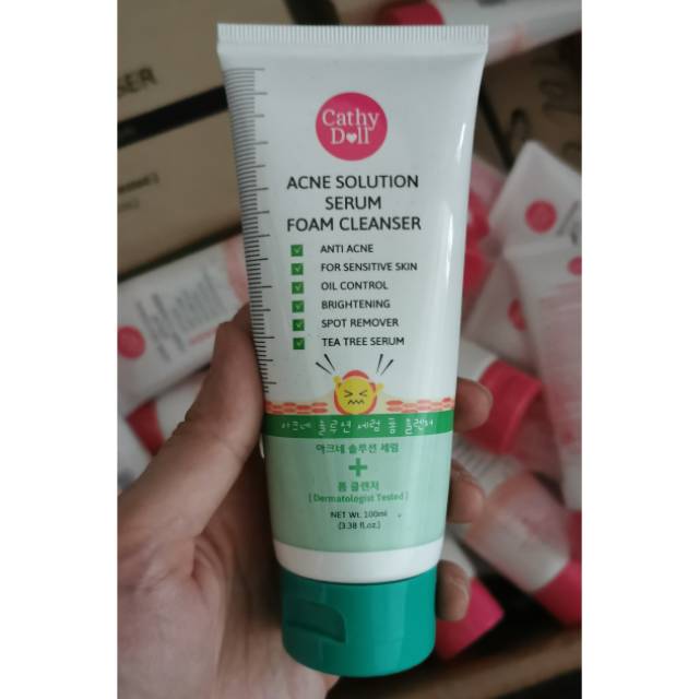 Jual ACNE SOLUTION SERUM FOAM CLEANSER 100ML PENCUCI MUKA PEMBERSIH ...