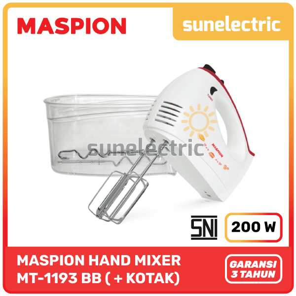 Jual Maspion MSP MT1193BB Hand Mixer + Box Penyimpanan 5-Speed with ...