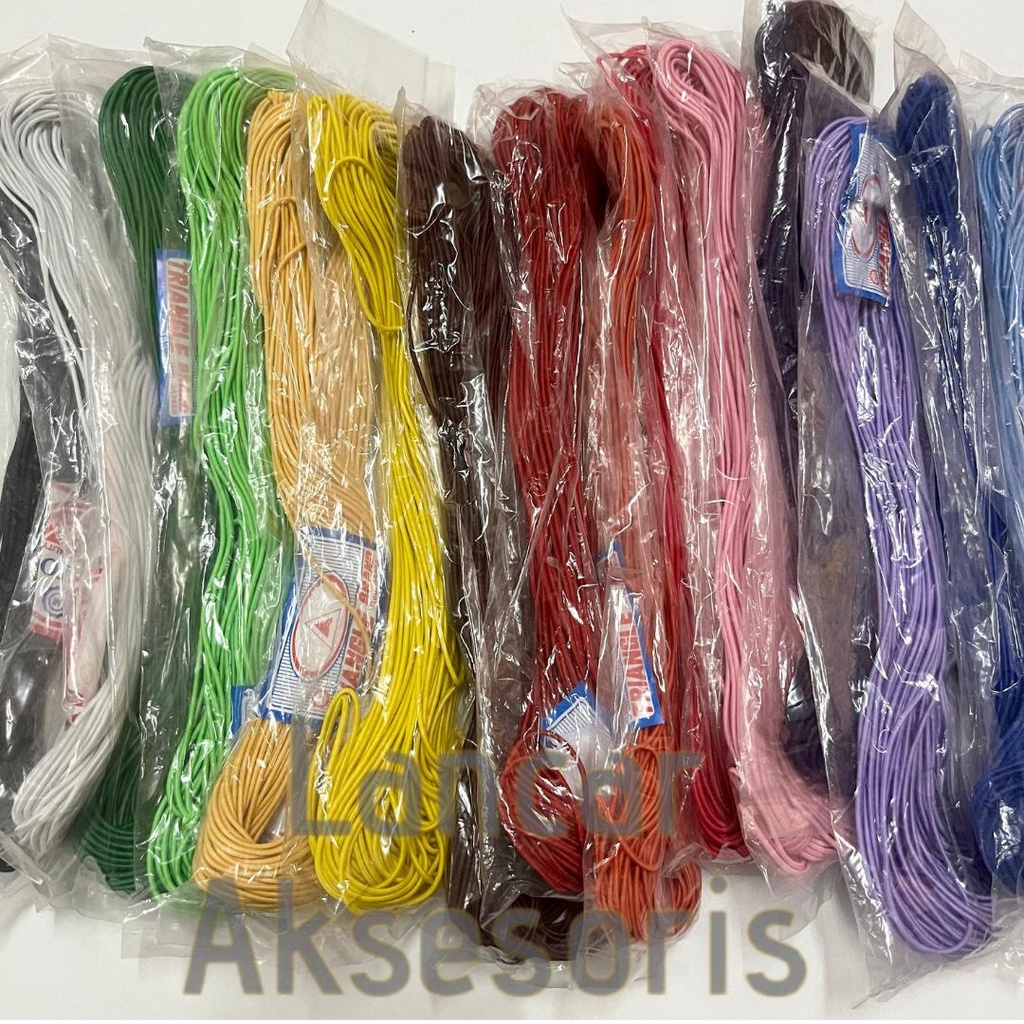 Jual Tali sengkelit / tali kancing / tali masker elastis / tali karet ...