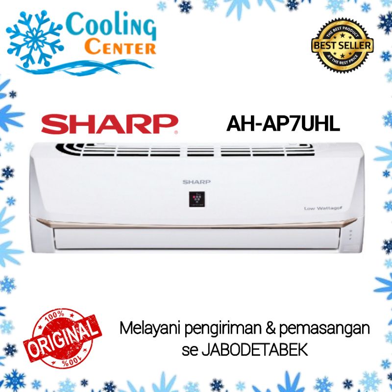 Jual AC SHARP AH - AP 7 UHL 3/4 PK PLASMACLUSTER Harga Unit Only | Shopee Indonesia