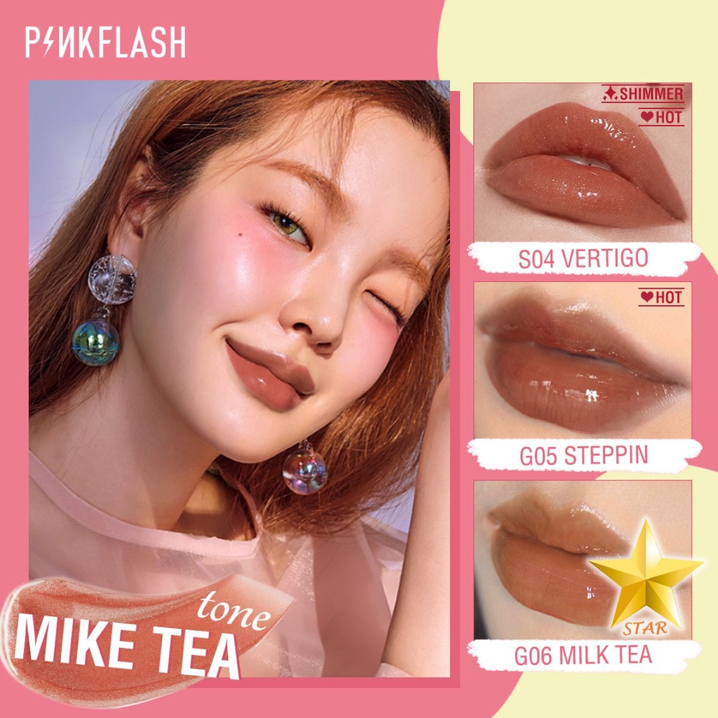 Jual AS PINKFLASH Lip Gloss High Shine Cruelty Free OhMyGloss Pink ...
