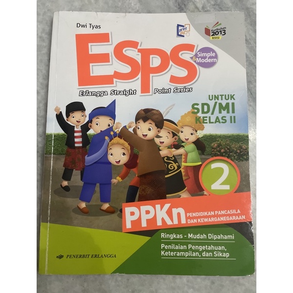 Jual esps ppkn erlangga straight point series kelas 2 sd preloved | Shopee Indonesia