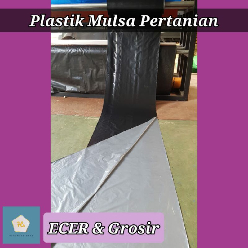 Jual Plastik Mulsa Pertanian Hitam Perak lebar 120 cm tebal 0,35 mm jual ECER MURAH | Shopee ...