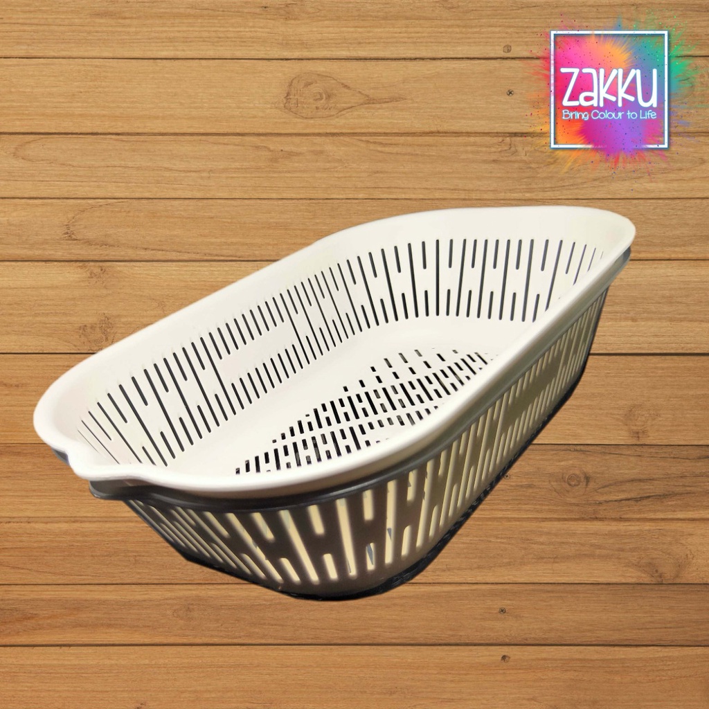 Jual ZAKKU BASKOM PENCUCI BUAH/ SAYURAN 2in1 (BQH9085) | Shopee Indonesia