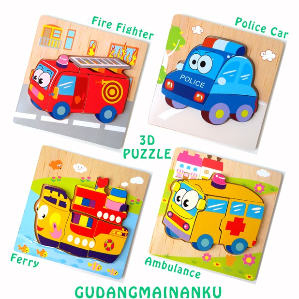 Jual Mainan Puzzle 3D Kayu Seri Profesi SNI | Shopee Indonesia