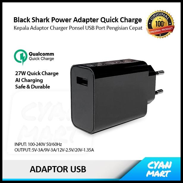 Jual Kepala Adaptor Charger Black Shark Power Adapter Quick Charge ...
