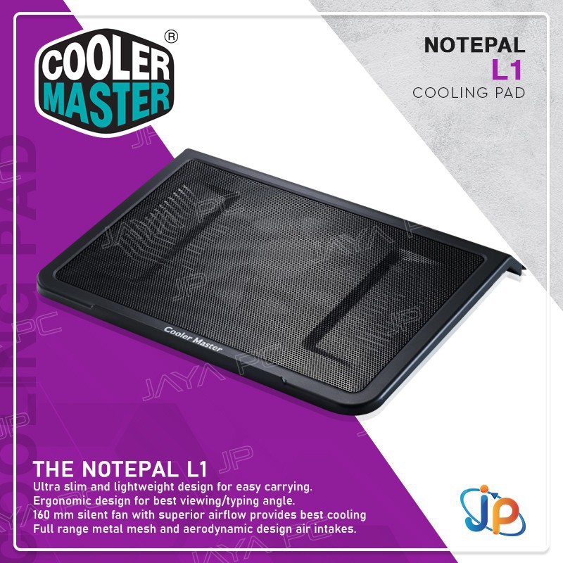 Jual Cooler Master Notepal L1 Cooler Pad/ Cooling Pad Fan Laptop 14 -17 ...
