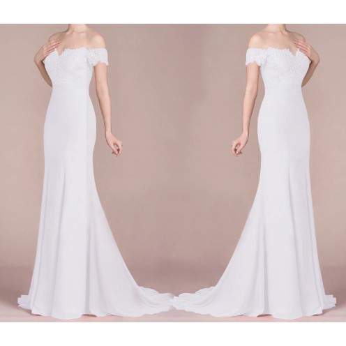 Jual Mermaid Wedding Dress sabrina Gaun Pengantin Panjang | Shopee ...