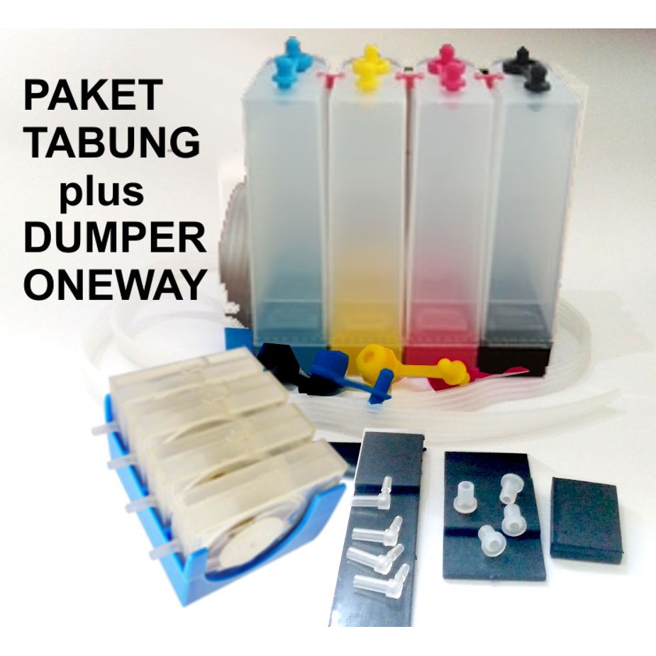 Jual Paket tabung infus ciss 4 warna plus dumper damper ink stabilizer ...