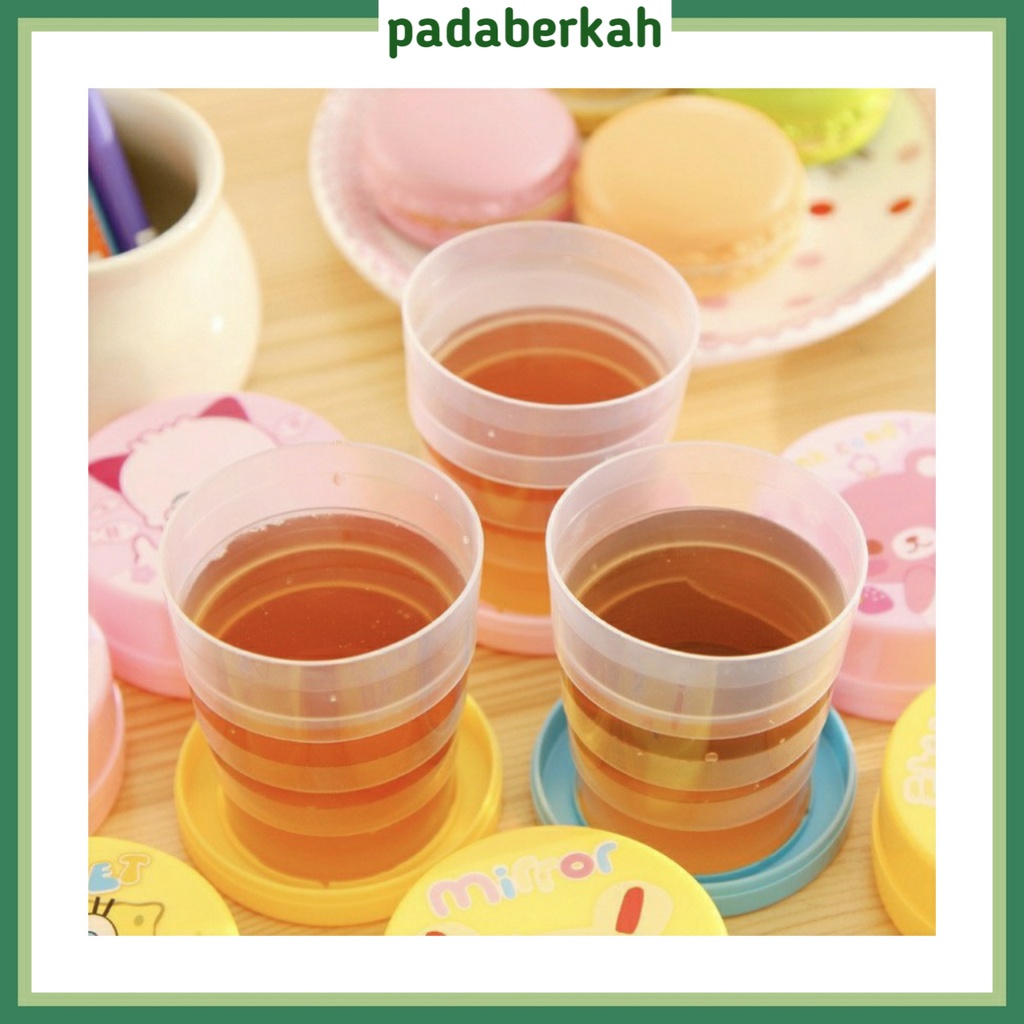 Jual Gelas Lipat Portable Plastik Karakter Murah/ Tempat Minum Gelas ...