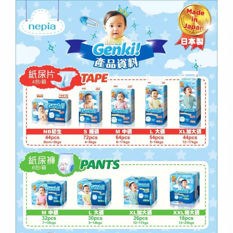 Jual Nepia Genki Diapers Pants - Diapers Popok Celana Sekali Pakai | Shopee Indonesia