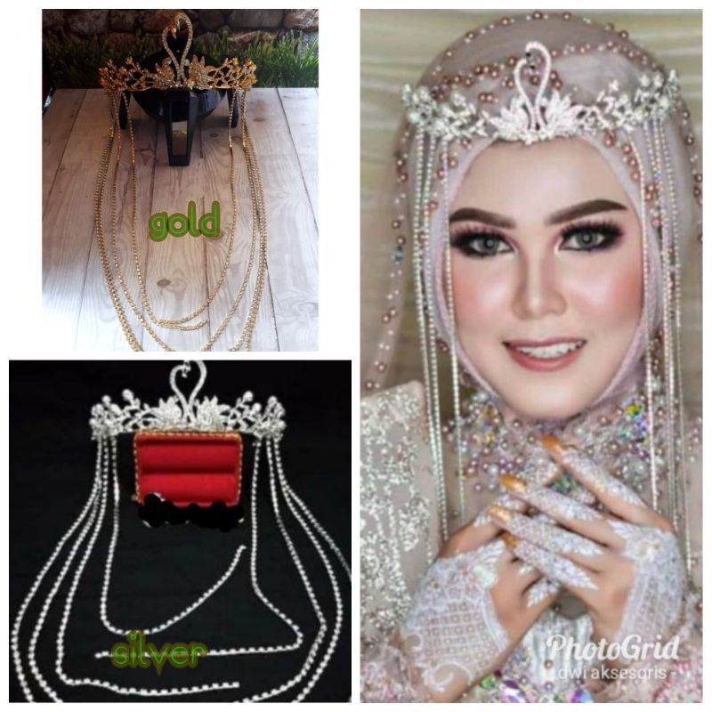 Jual mahkota angsa cleopatra jurai juntai crown tiara aksesoris ...