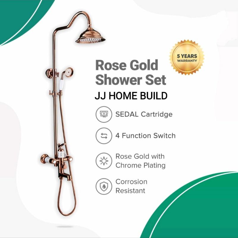 Jual Shower Tiang/Column/Panas Dingin/Shower Set/Classic/Gold/Rose Gold ...