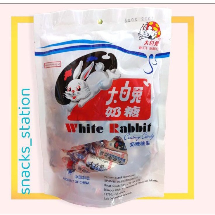 Jual Permen Susu Kelinci White Rabbit NON HALAL 180 Gram | Shopee Indonesia