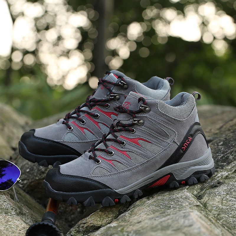 Jual Sepatu Gunung Snta 475 GREY RED Trekking/Hiking/Adventure/Outdoor ...