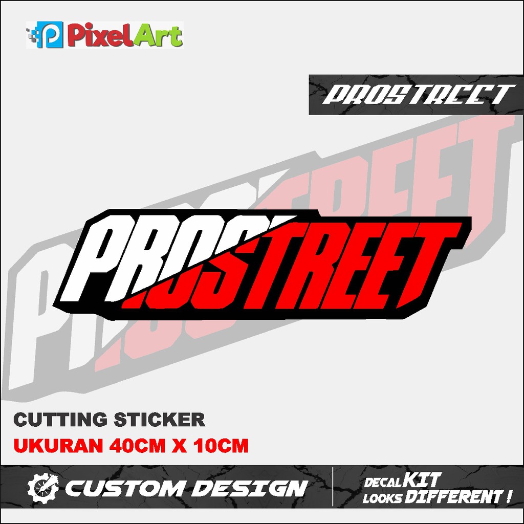 Jual [1 PCS] STIKER CUTTING STICKER PROSTREET 3 WARNA CUSTOM UNTUK ...