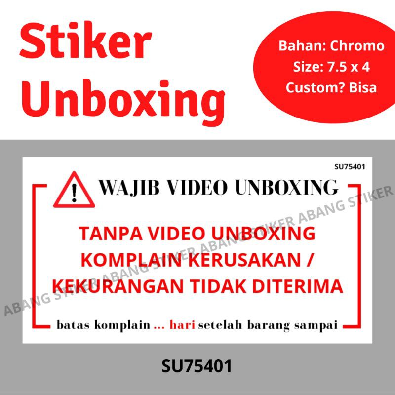 Jual Stiker Unboxing 7.5 x 4 cm | Shopee Indonesia