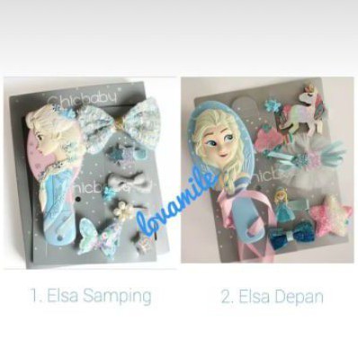 Jual SISIR 3D TIMBUL PRINCESS DISNEY ELSA FROZEN SET JEPIT KARET KUNCIR ...