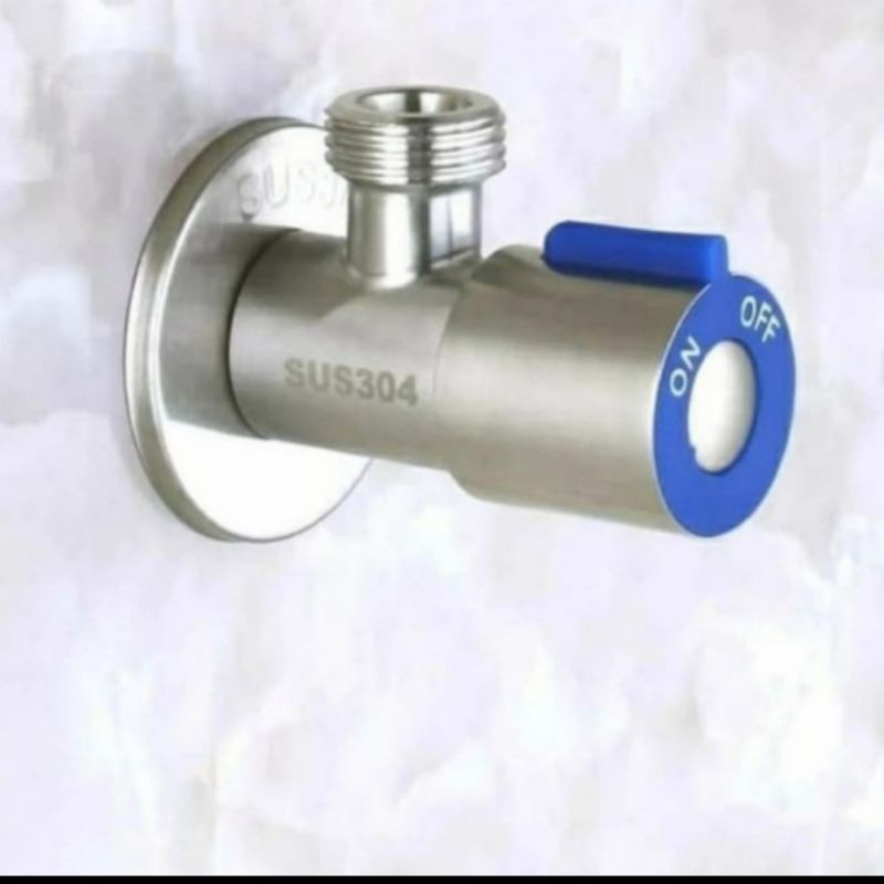 Jual stop kran 1/2 in stop kran single stainless stop kran wastafel ...
