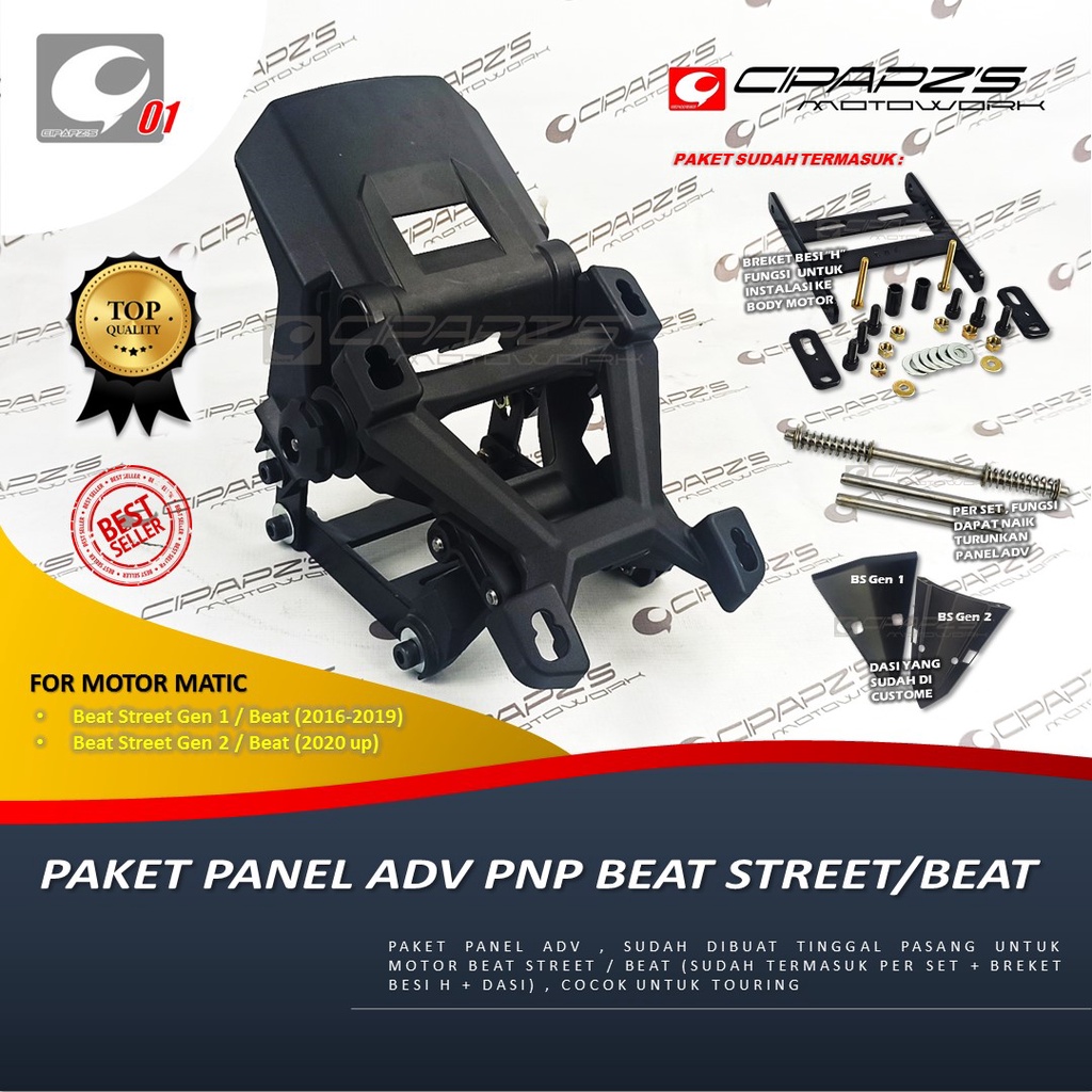 Jual PANEL ADV PNP BEAT STREET PAKETAN / BREKET ADV UNTUK BEAT STREET ...