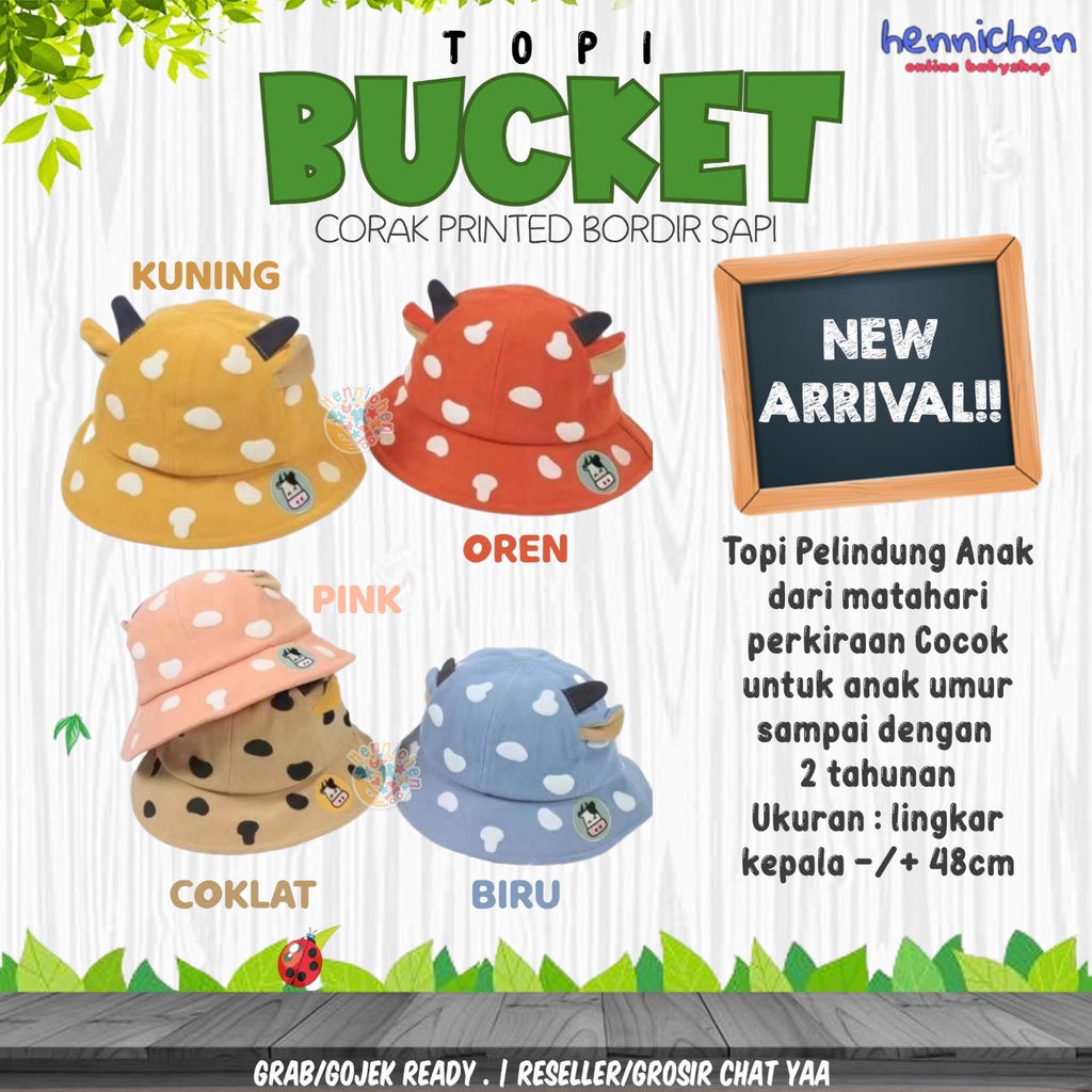 Jual TOPI BAYI BUNDER BUCKET HAT BABY CORAK PRINTED BORDIR SAPI LUCU 0 ...