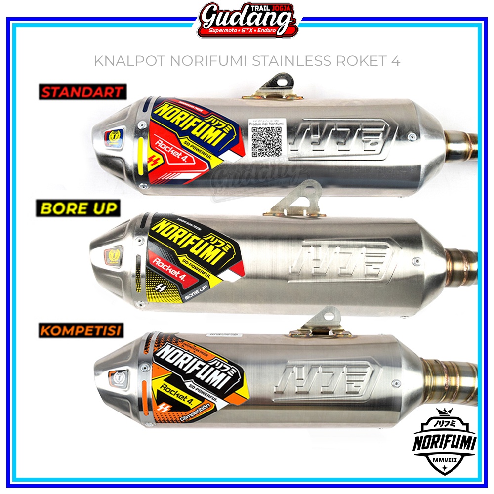 Jual Knalpot Norifumi Rocket 4 Stainless Titanium Standard Bore Up ...