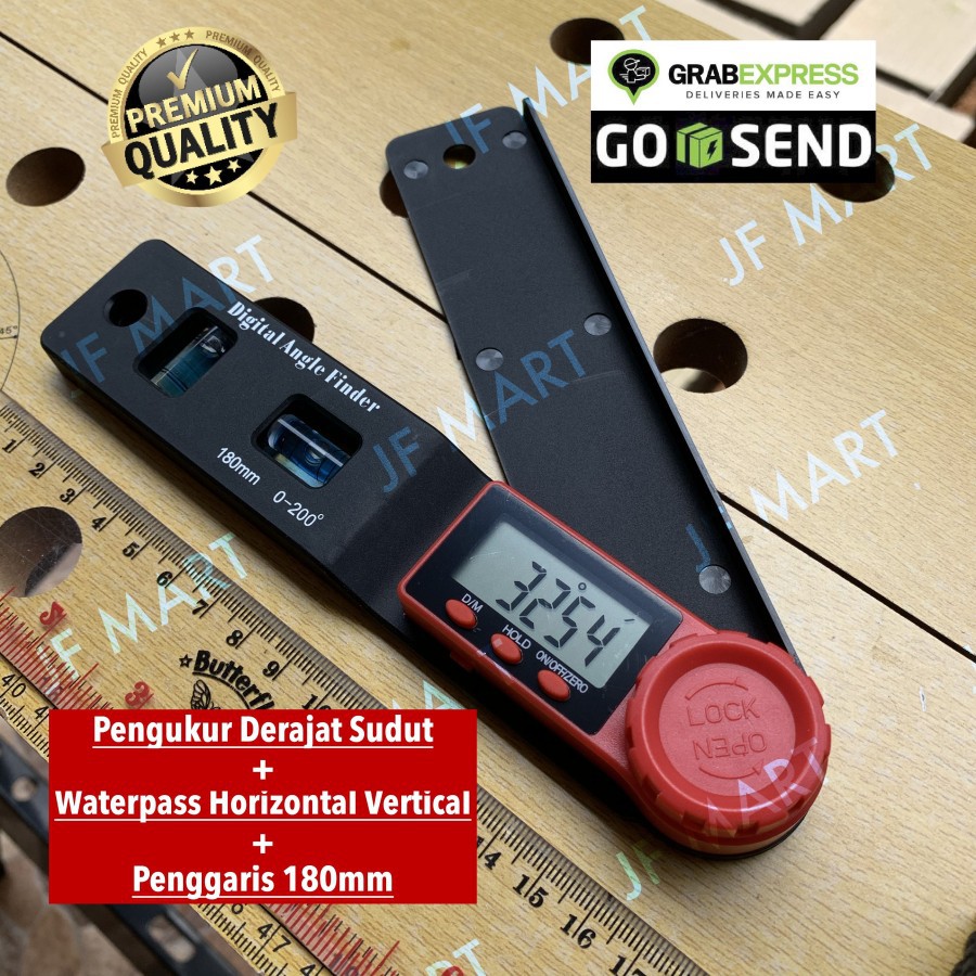 Jual Pengukur Siku Derajat Sudut Digital Waterpass 2 in 1 | Shopee Indonesia