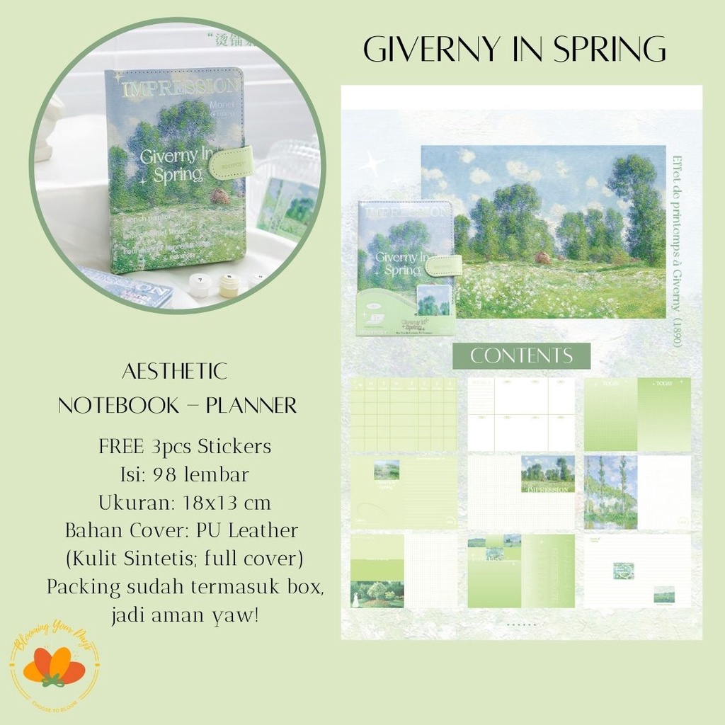 Jual Bloomingyourdays Notebook Buku Diari Planner Aesthetic Diary Book ...